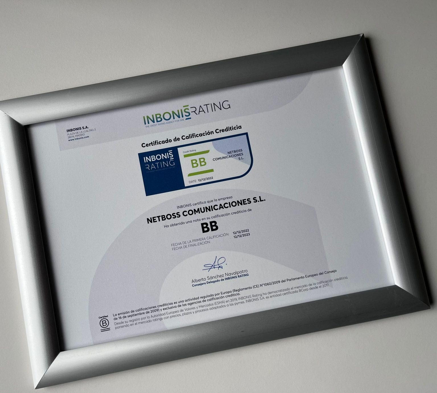 Netboss Comunicaciones renueva su clasificación crediticia con Inbonis ...